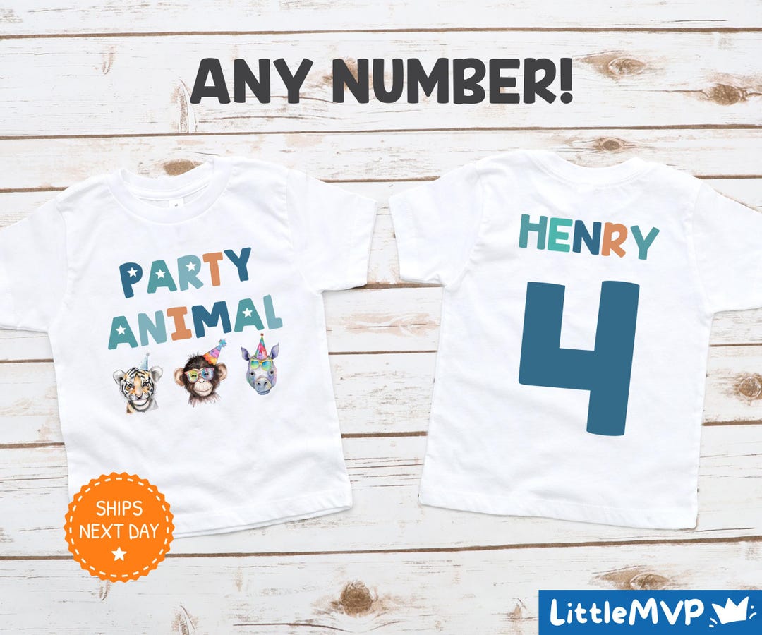 Personalized Boys Party Animal Birthday Shirt - Zoo Animals Birthday ...