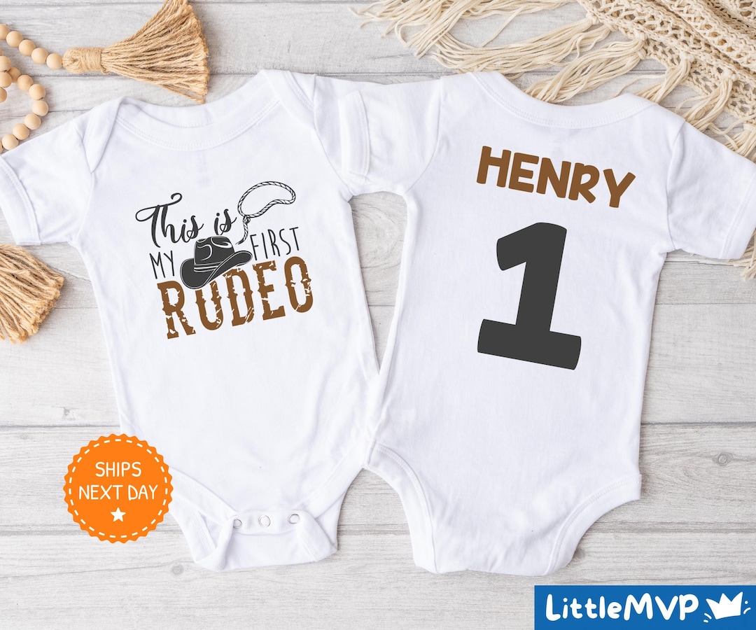 This is My First Rodeo Onesie® - Horse Rodeo Baby Bodysuit - Cowboy ...