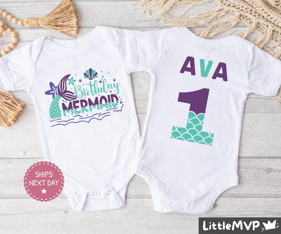 Mermaid Birthday Onesie® - Mermaid Party - Mermaid Theme - Birthday ...