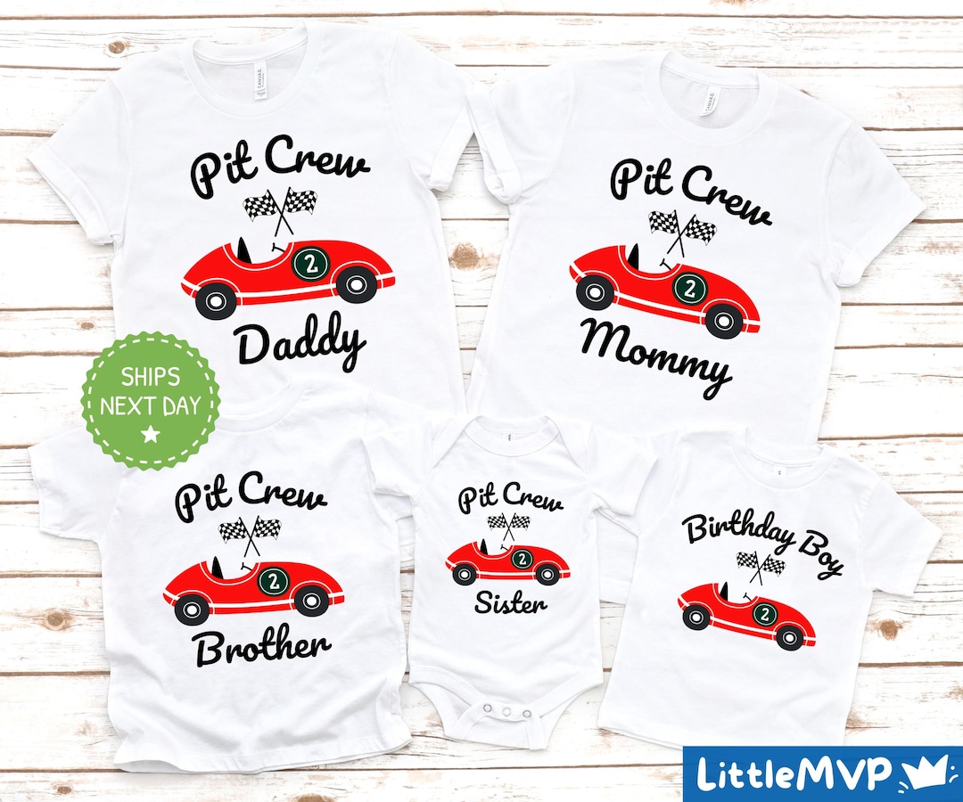 Family Race Car Birthday Shirts - Pit Crew Racing Shirt - Racecar ...