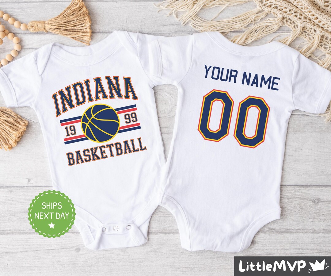 Indiana Basketball Onesie® - Personalized Basketball Bodysuit - Cute ...