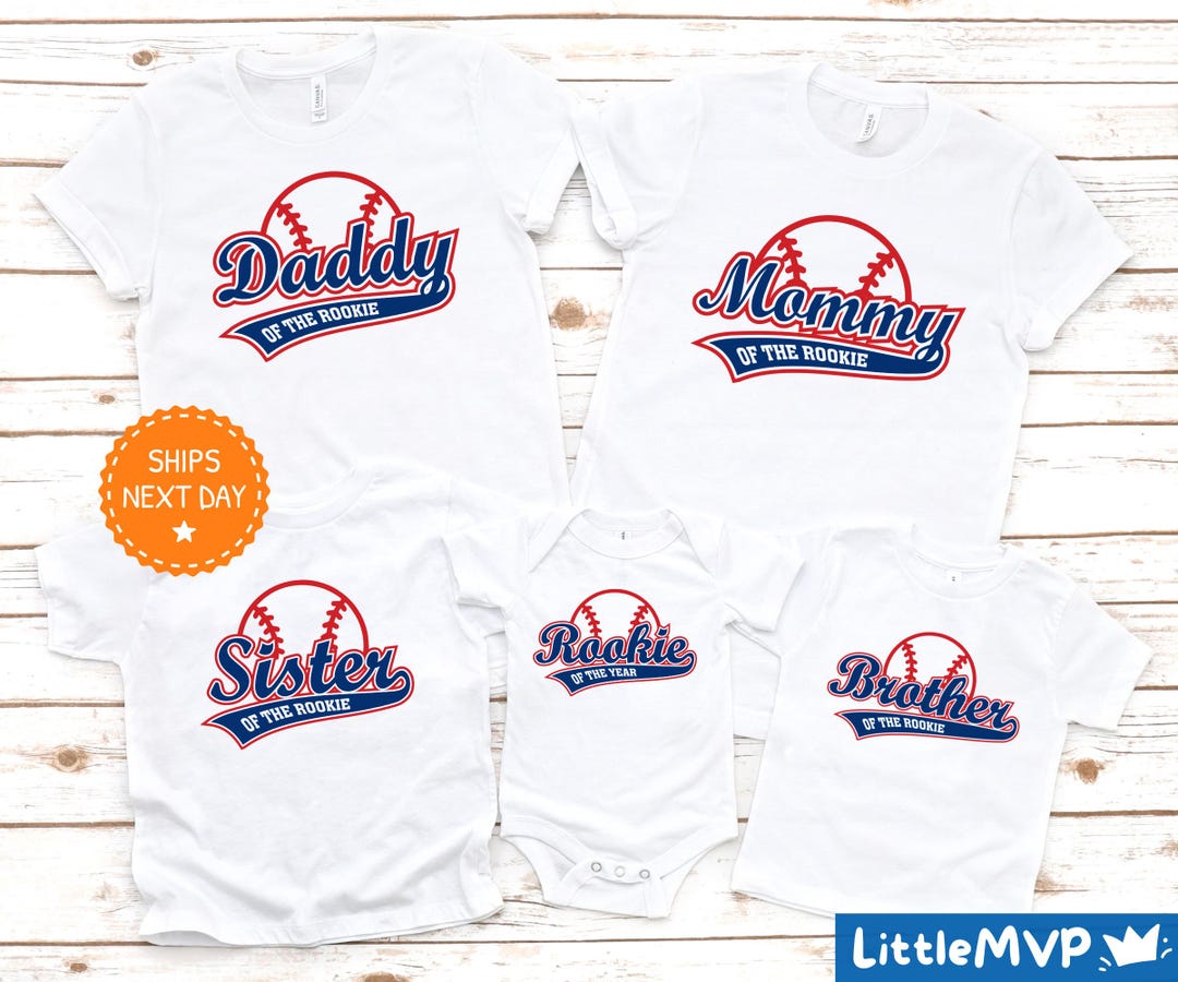Rookie of the Year Birthday Shirt - Family Matching Baseball Birthday ...
