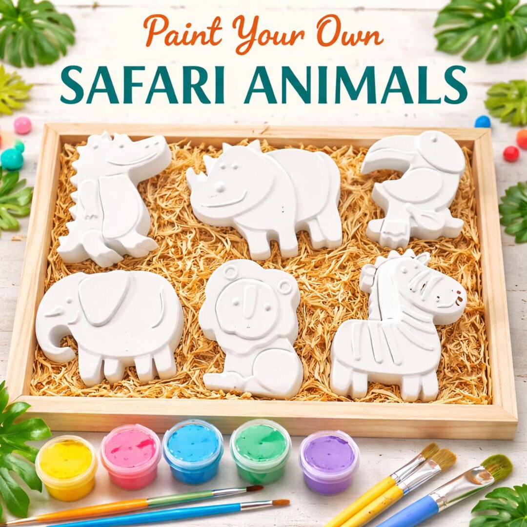 Kids Painting Kit Animals, Plaster Craft Kit for Kids, Creative ...