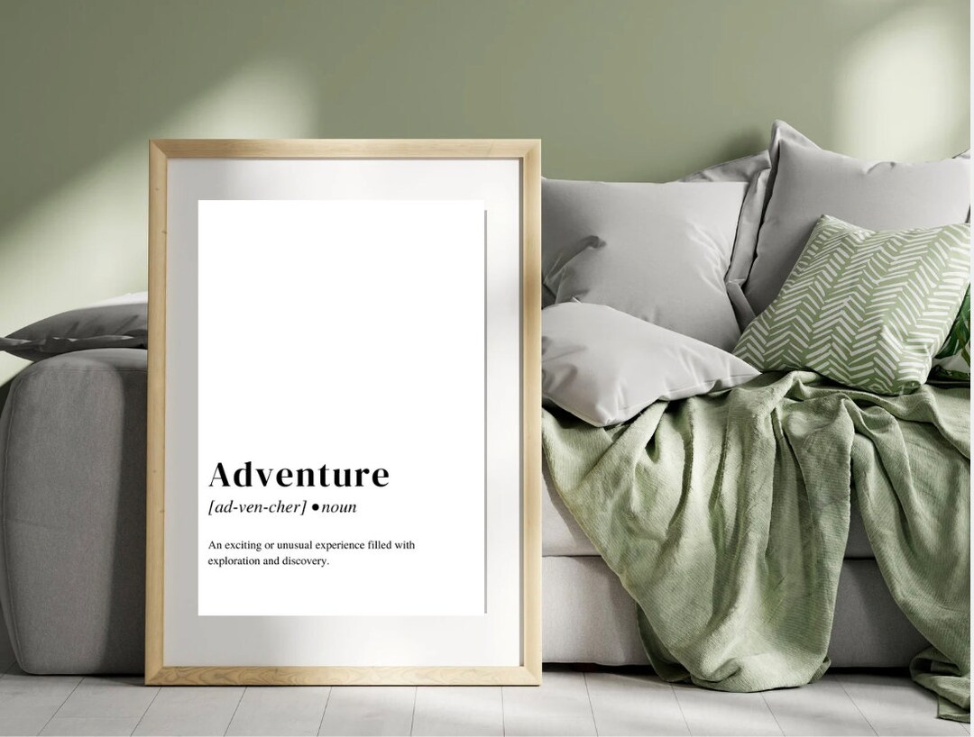 Adventure Definition Printable | Custom Adventure Wall Art | Travel ...