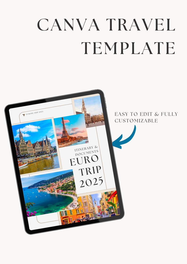 Editable Travel Itinerary Template Your Ultimate Trip Planner - Etsy