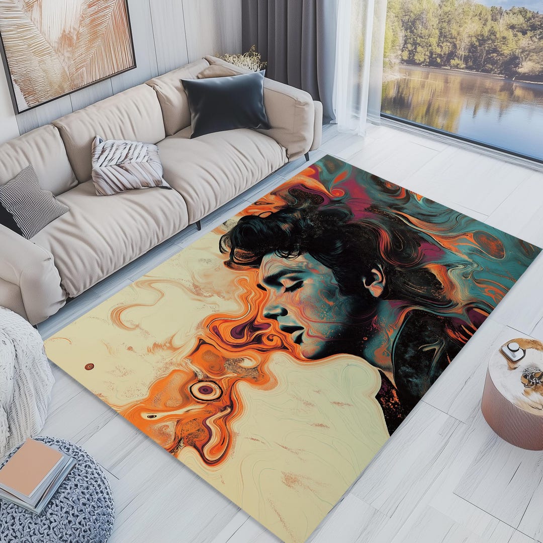 Elvis Presley Rug, Elvis Presley Decor, Elvis Presley Gift, Living Room ...