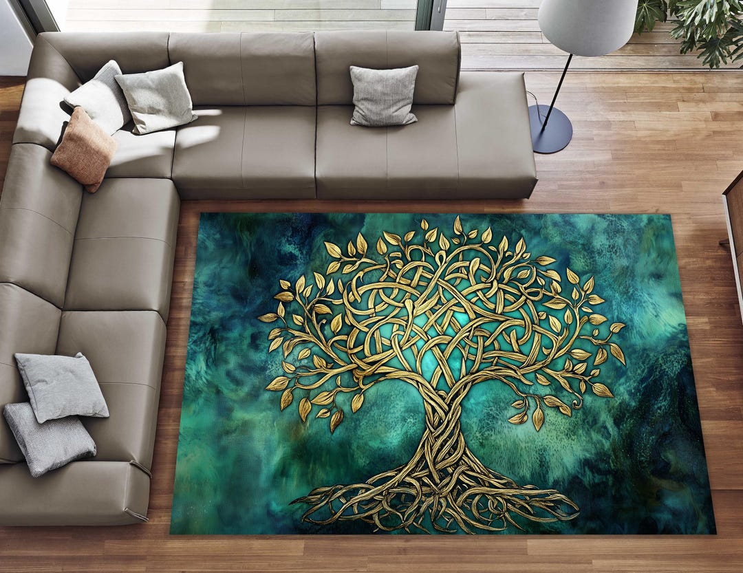 Tree of Life Rug, Tree of Life Area Rug, Tree of Life Decor, Tree Rug ...