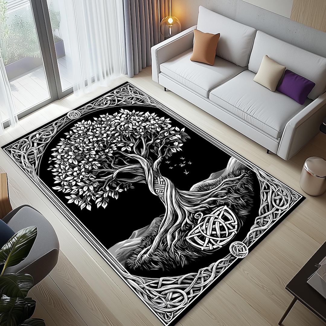 Tree of Life Area Rug, Tree of Life Decor Rug, Tree of Life Carpet ...