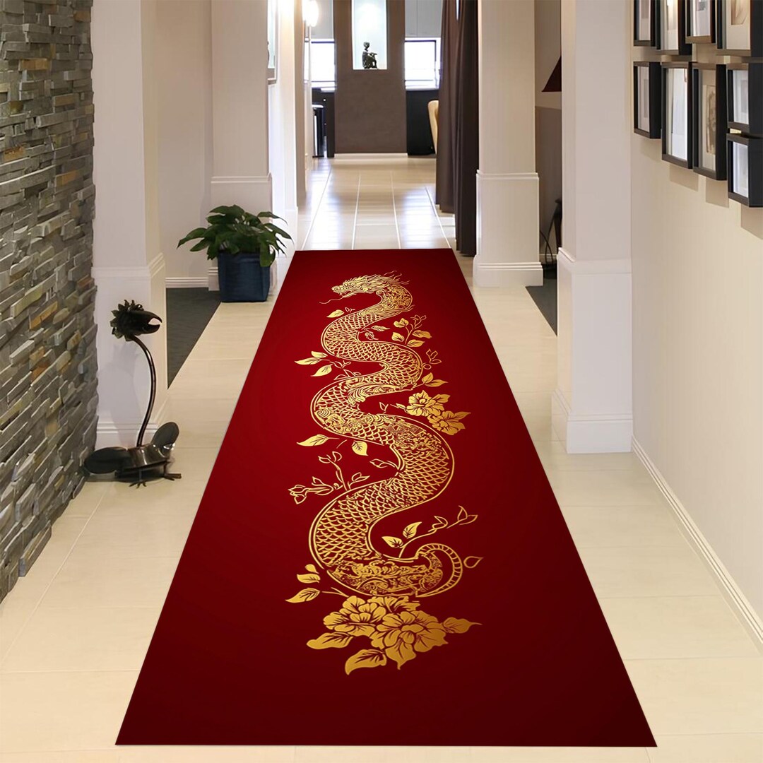 Japanese Style Snake Runner Rug: Animal Carpet - Etsy