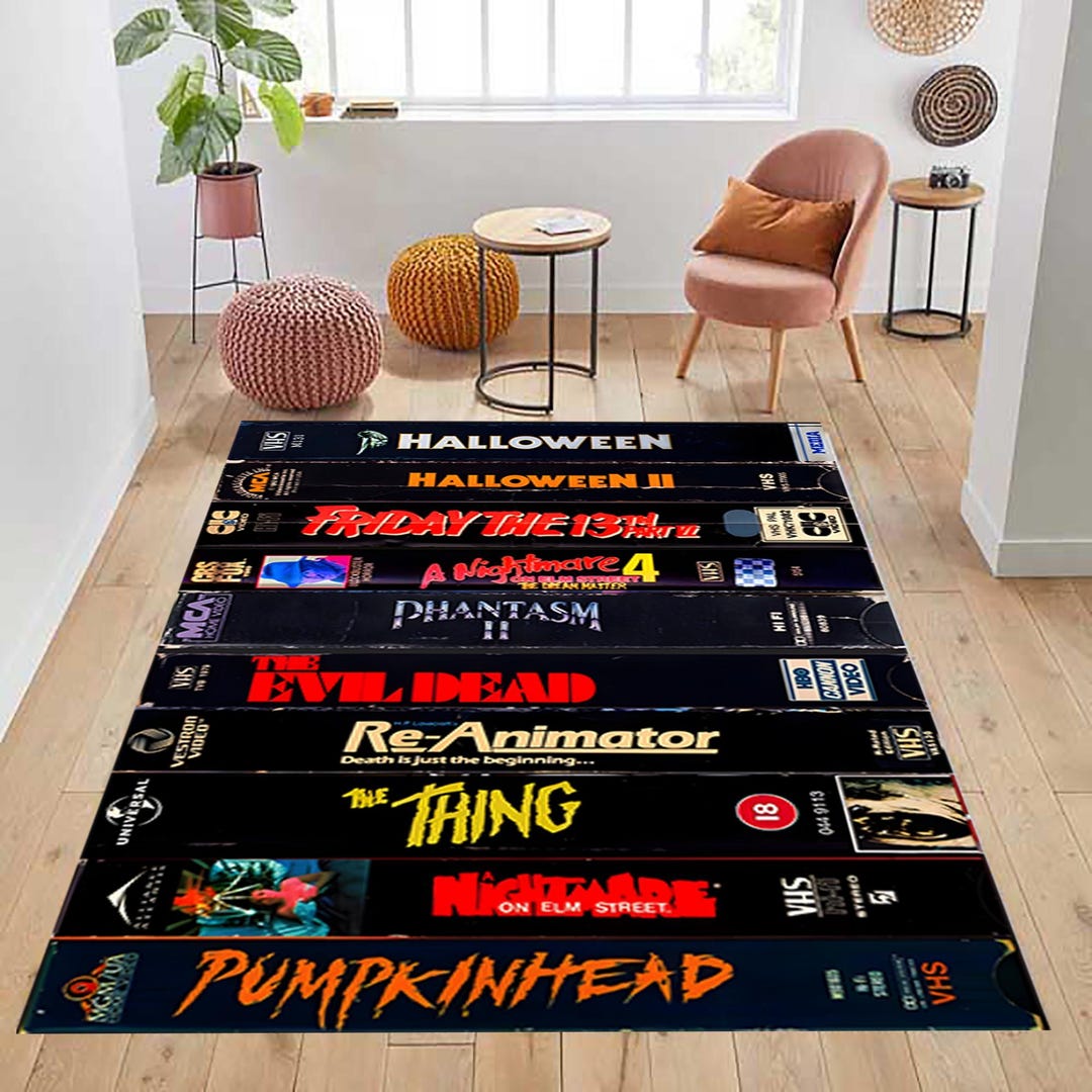 Horror Movie VHS Rug: Retro Halloween Films Entry Carpet - Etsy UK