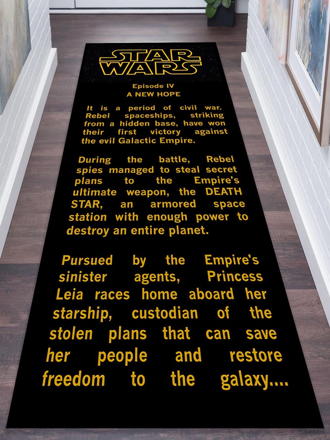 Star Wars Runner Rug, Star Wars Episode 5 Rug, Star Wars Crawl Rug ...