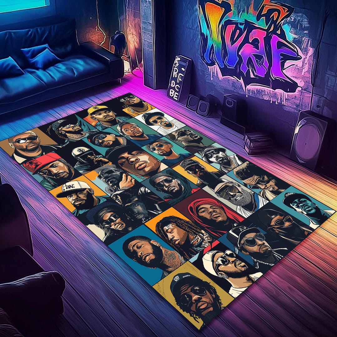 Hip Hop Legends, Hip Hop Rug, Hip Hop Decor, Rappers Rug, Rap Legends ...