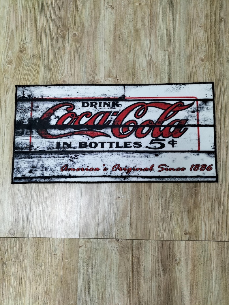 Retro Coca Cola Runner Rug, Cola Pattern, Kitchen Decor - Etsy