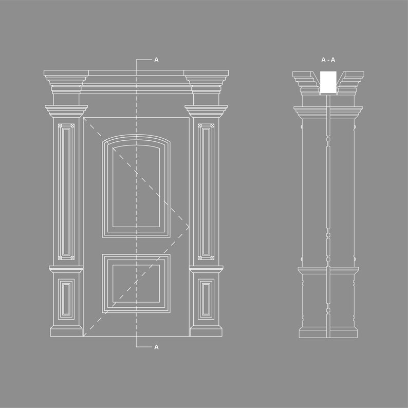 CLASSIQUE DOOR Classic Style Door Set STL File, 3D/2D Model - Etsy