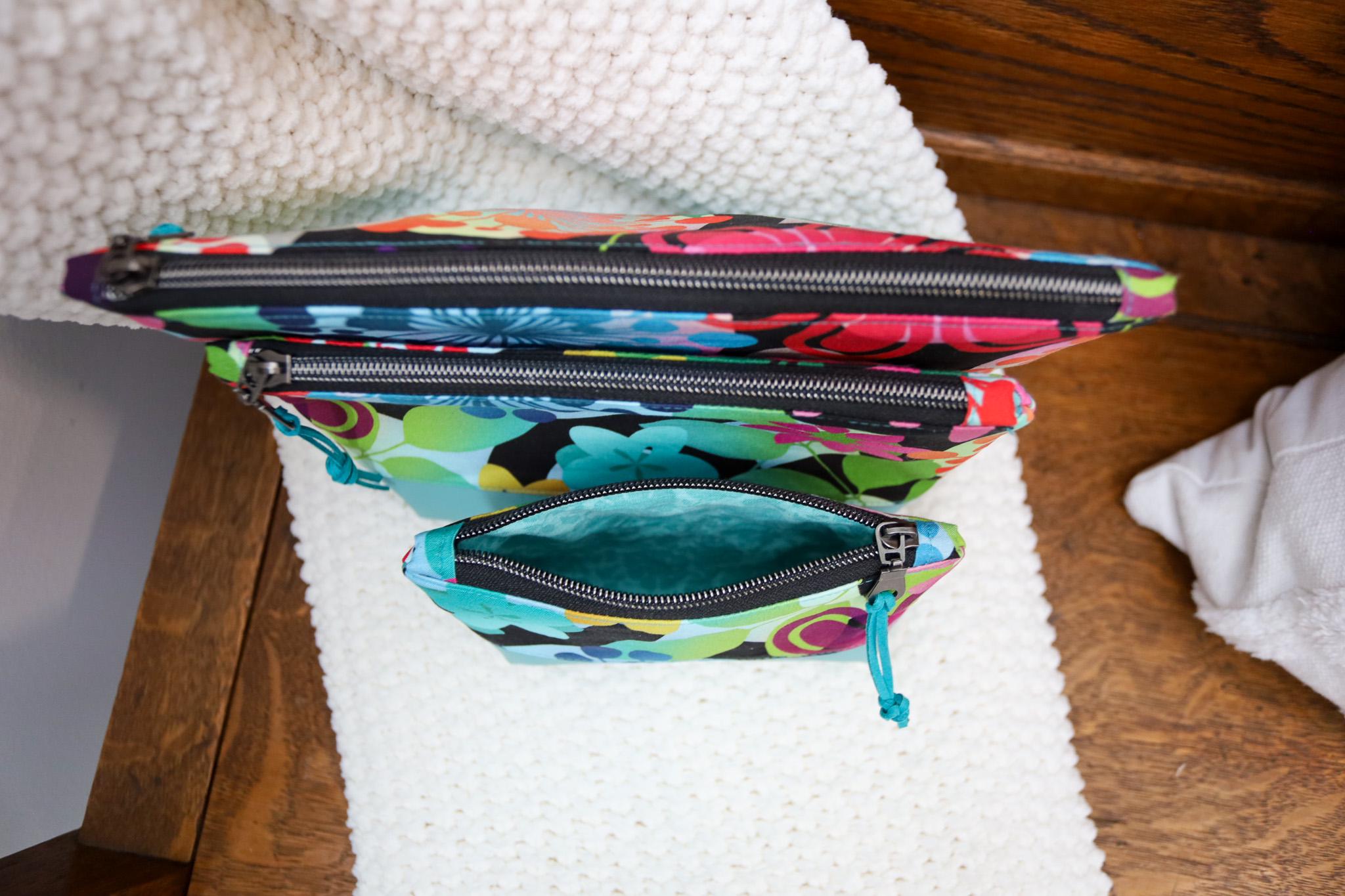 Set of 3 Zippered Pouches - Etsy