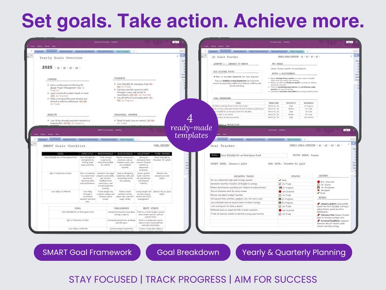 Professional Onenote Planner Hyperlinked Onenote Template for Work to ...