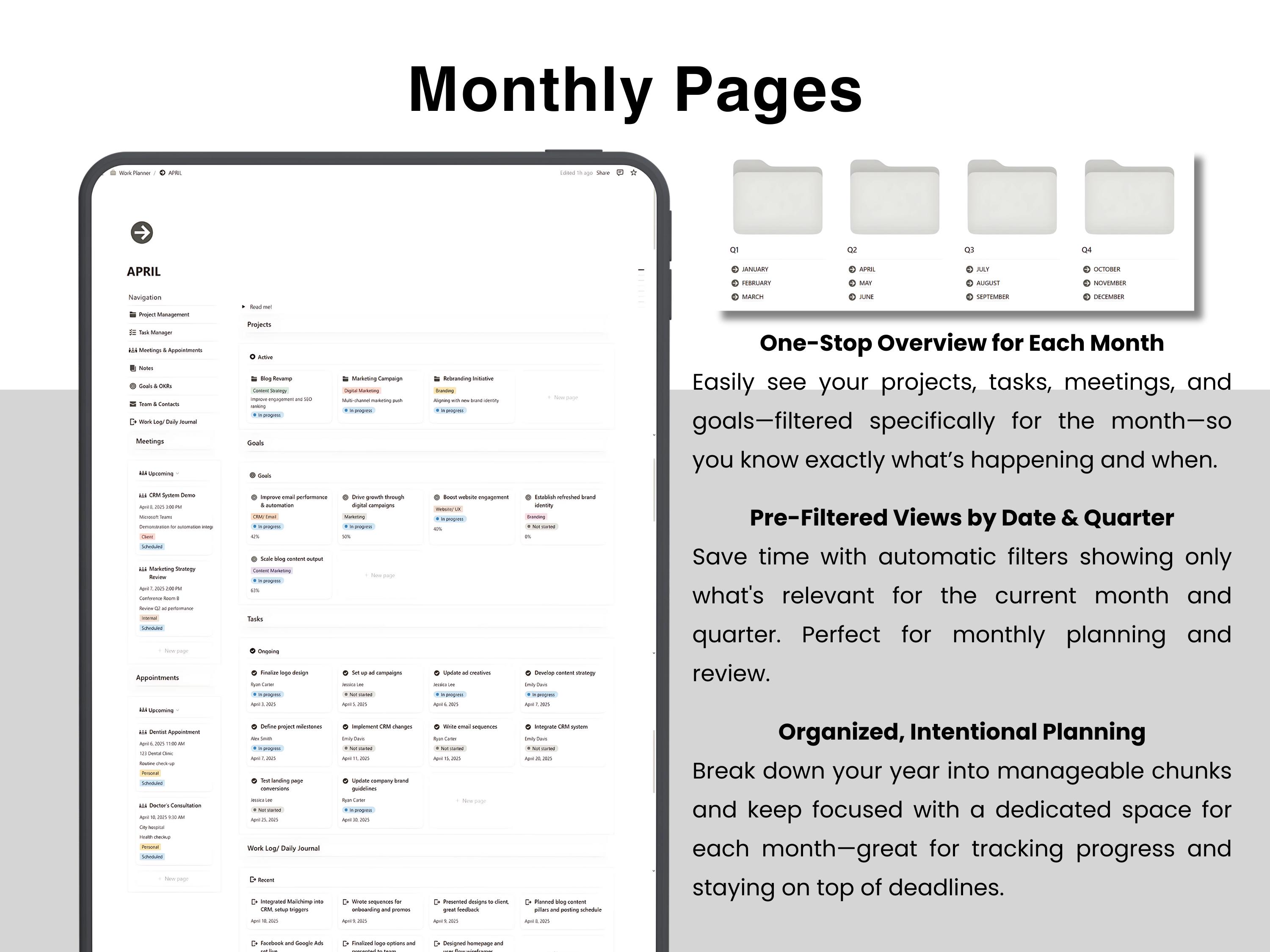 Notion Project Management Planner for Work Notion Template for ...