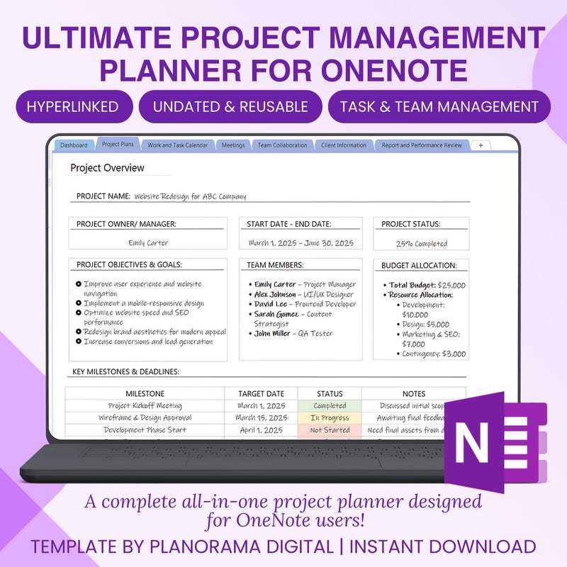 1:1 Onenote Templates - Etsy
