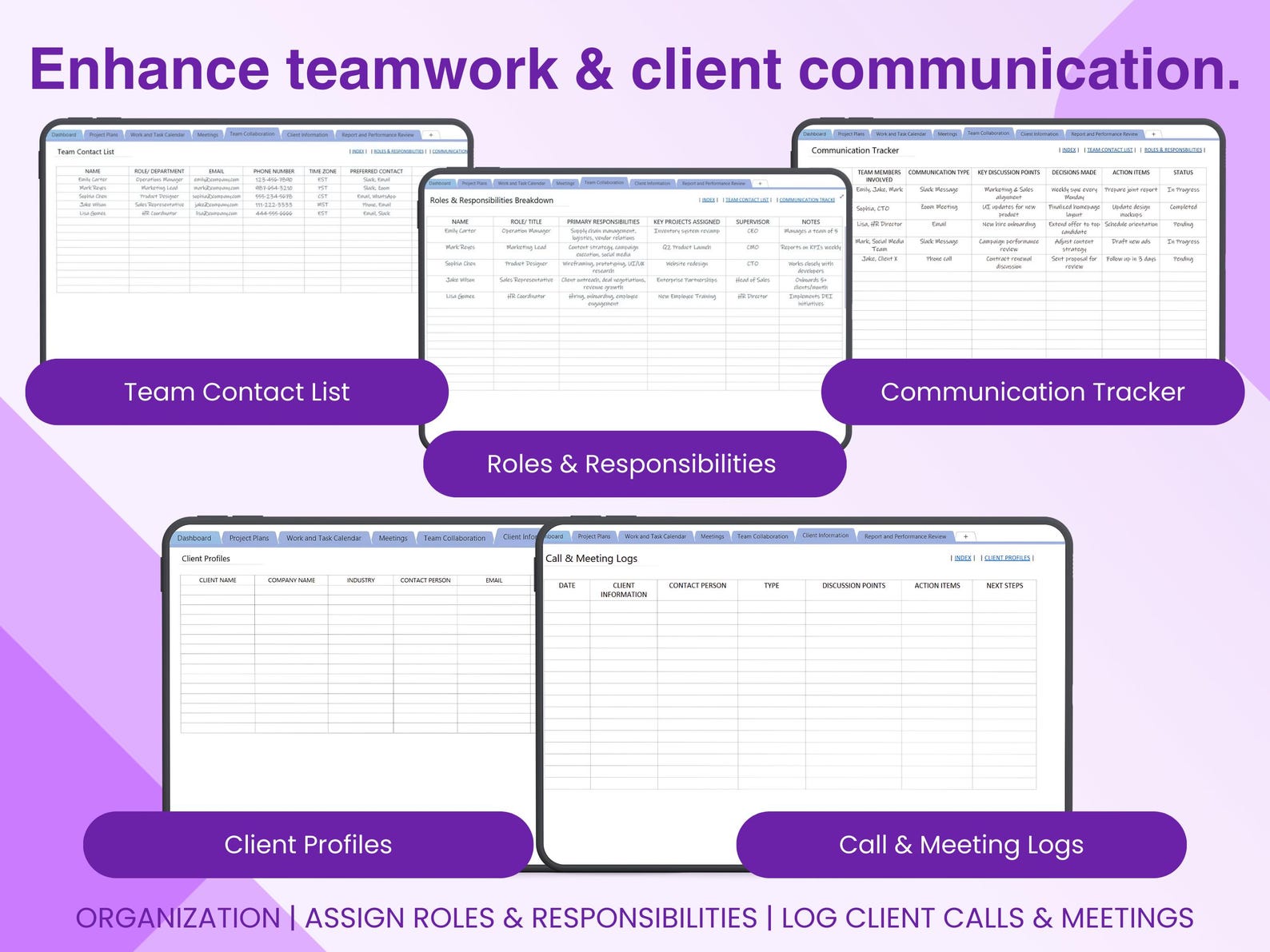 Onenote Project Management Planner for Work Template for Onenote ...