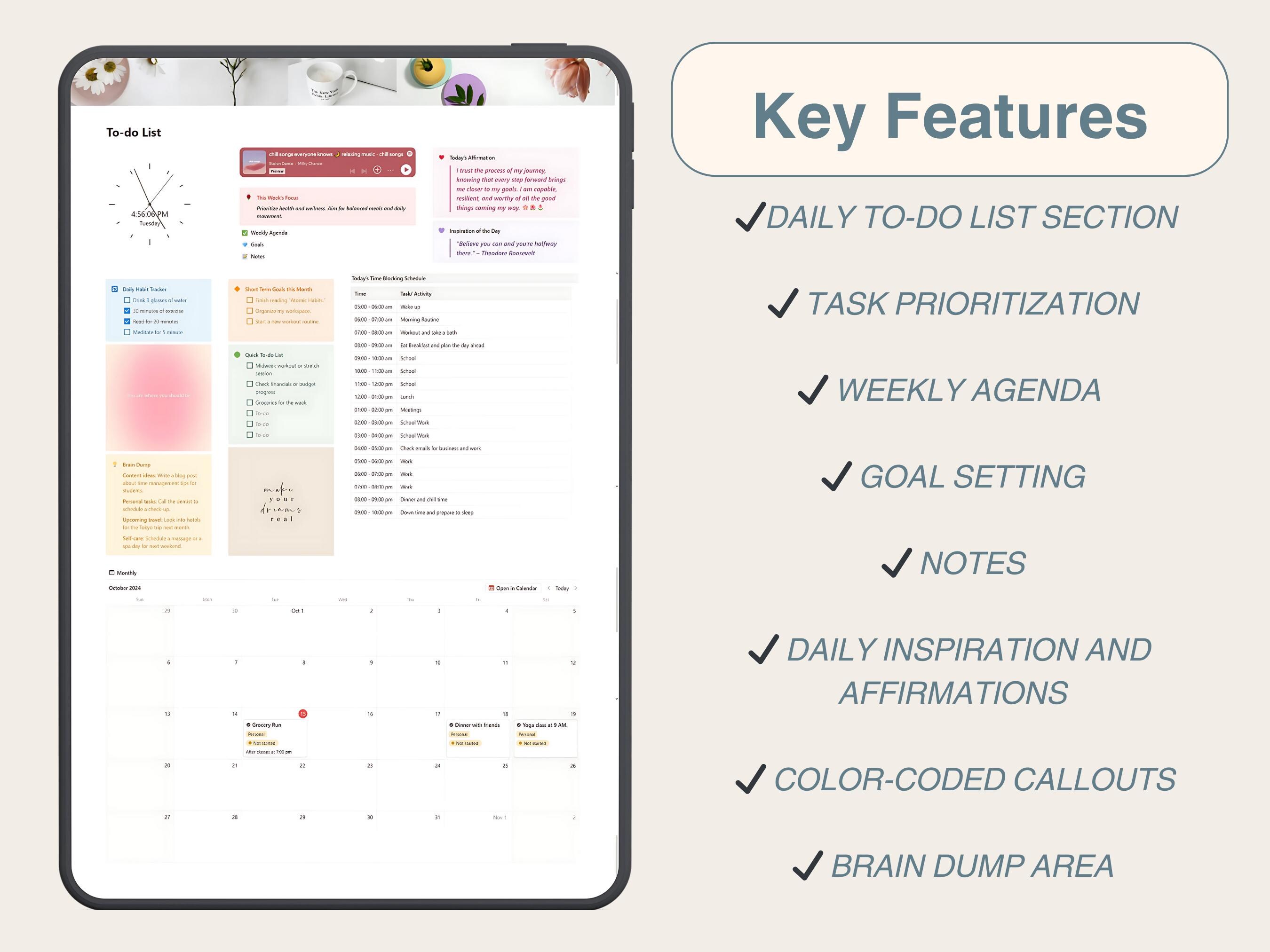 Beginner-friendly Notion to Do List Template Notion Minimalist Planner for Beginner Notion ...