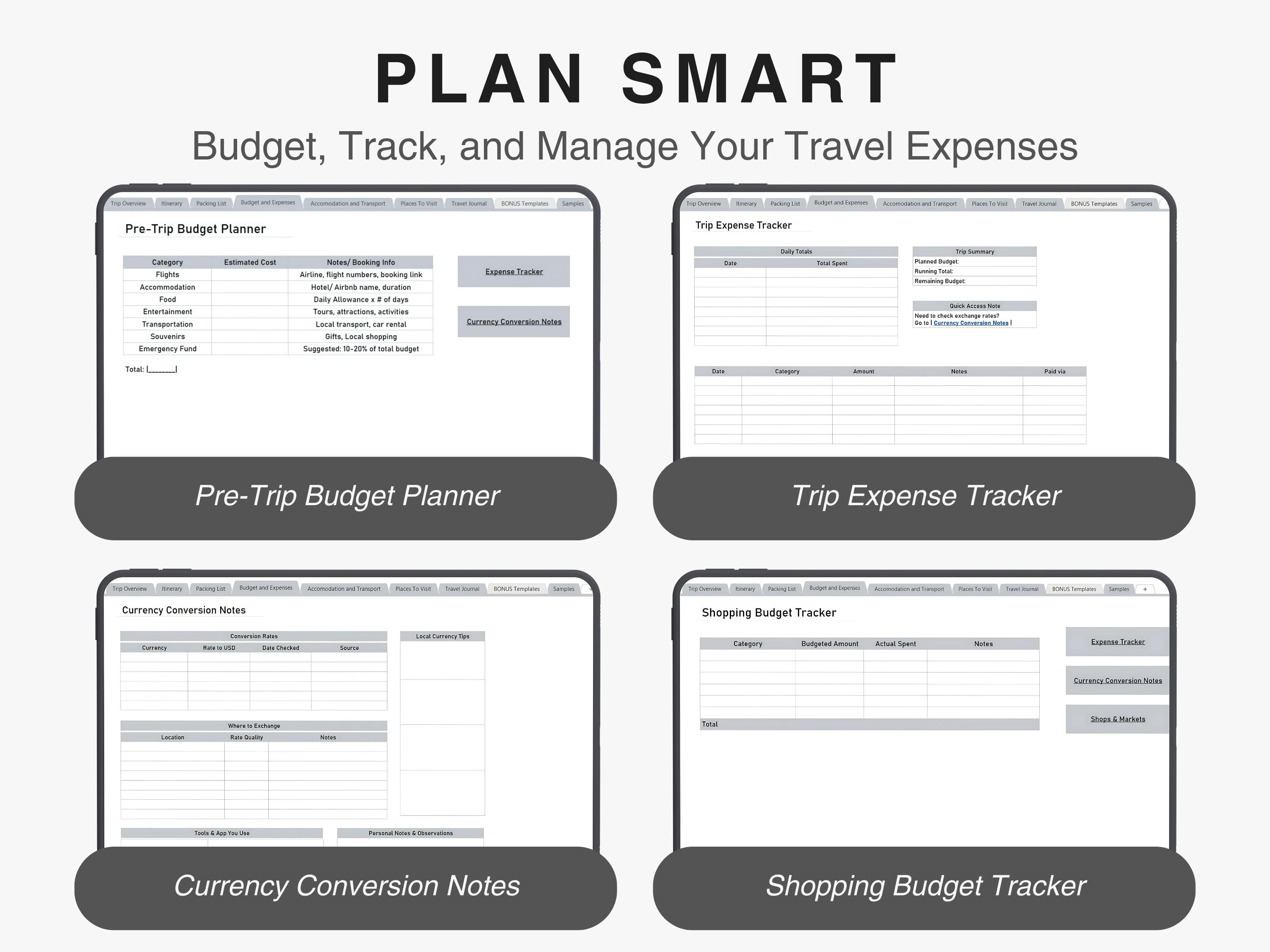 Onenote Template Travel Planner Onenote Vacation Trip Planner Digital ...