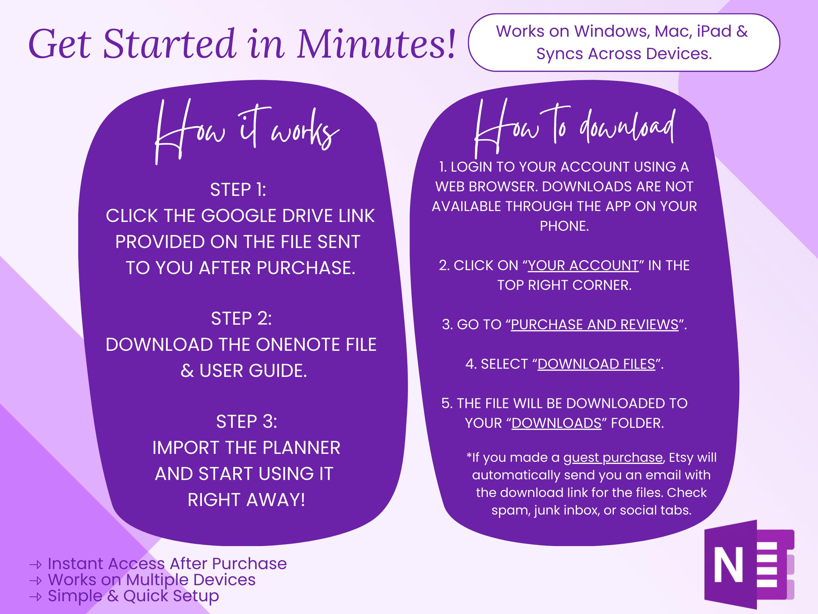 Onenote Project Management Planner for Work Template for Onenote ...