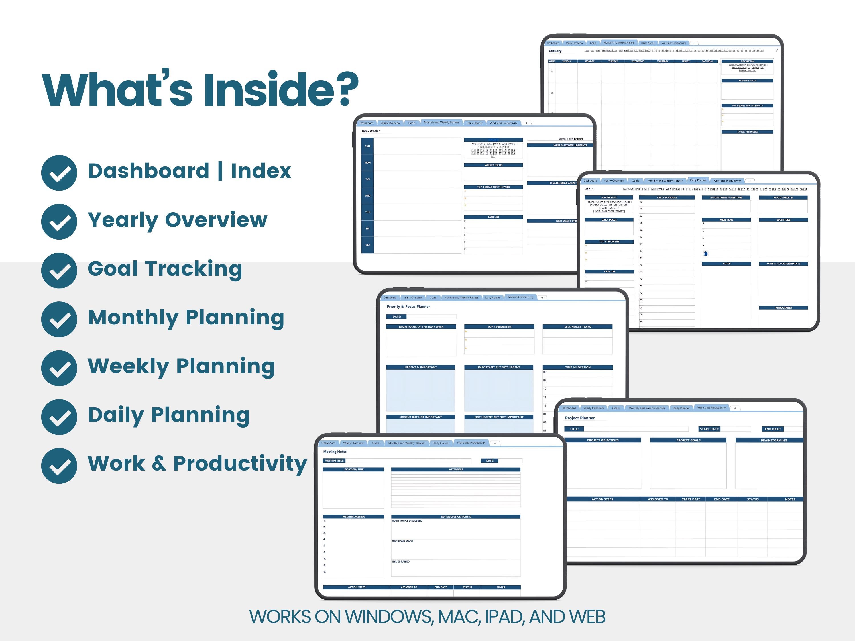 Onenote Template for Productivity Onenote Professional Planner Work to ...