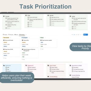 Beginner-friendly Notion to Do List Template Notion Minimalist Planner ...