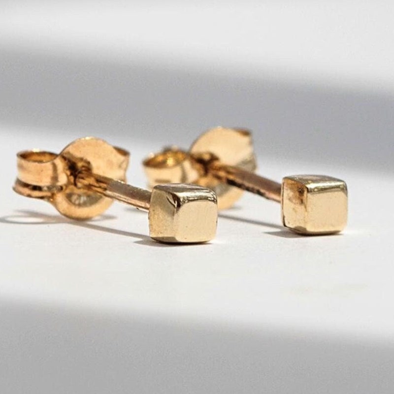 Square Ear Studs - Etsy