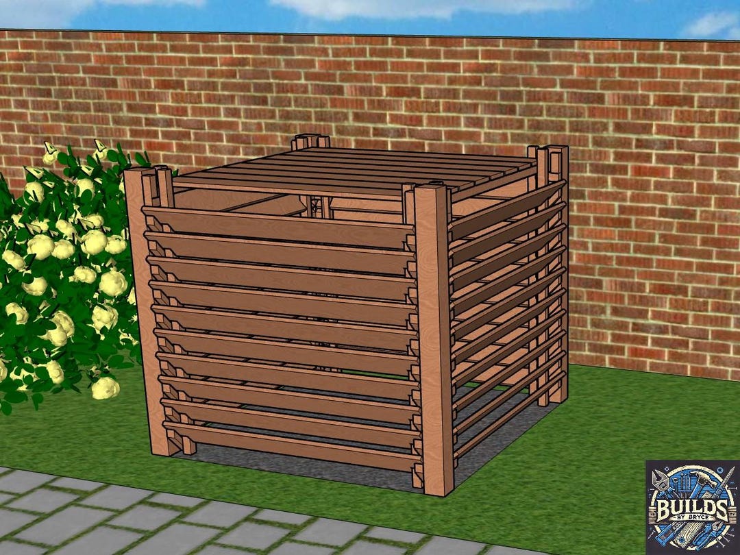 DIY BUILDING PLAN - Compost: With Removable Sides and Top (4'7" X 4'7 ...