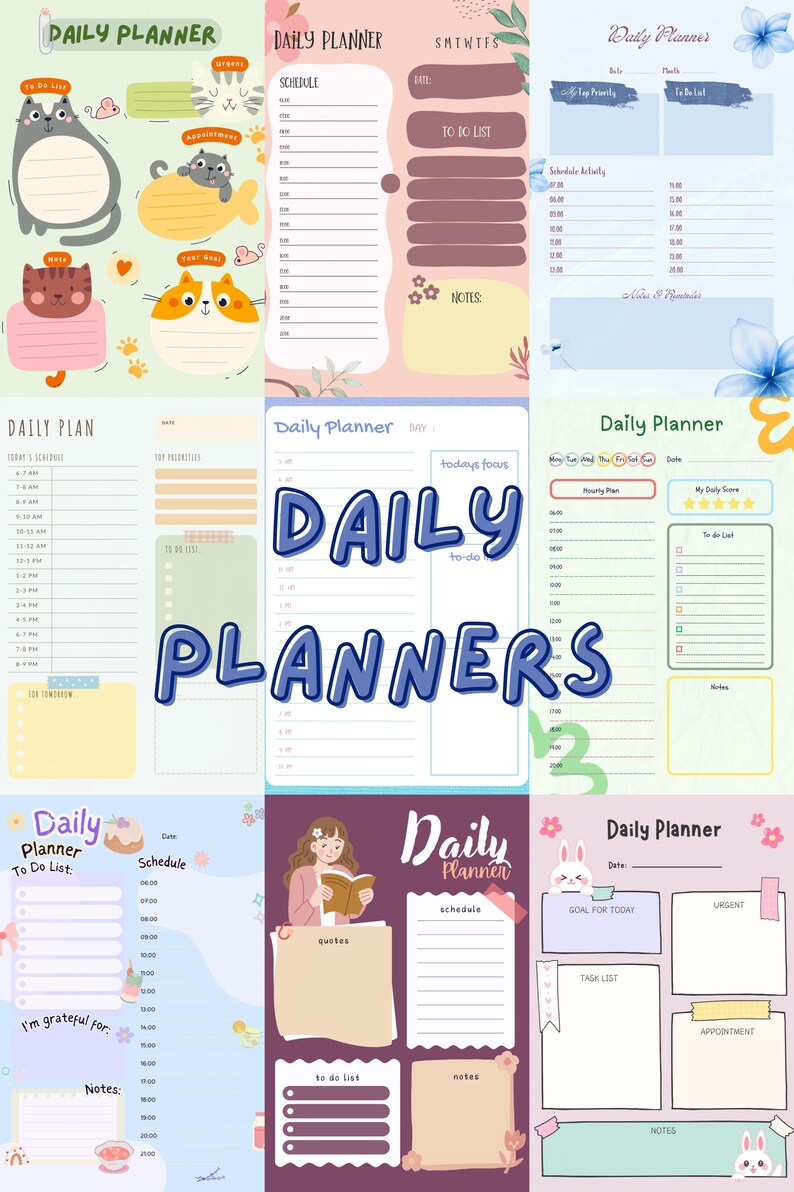 Ultimate Daily Planner Bundle Printable To-do Lists,schedule Trackers ...