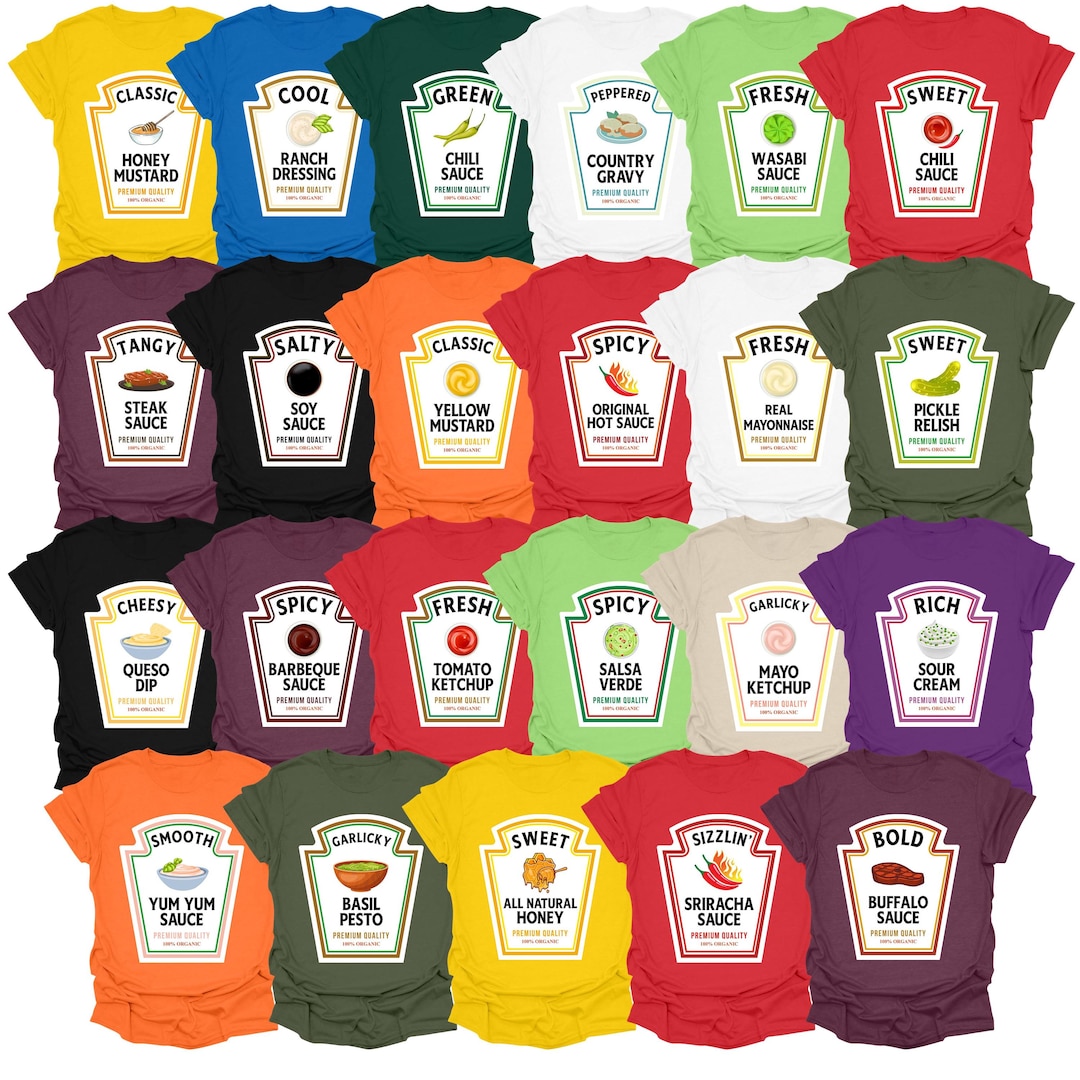 Group Condiments T-shirts, Christmas Matching Shirt, Matching Condiment ...