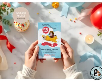 Danny Go! 3rd Birthday Party Invitation | Customisable | Personalised ...