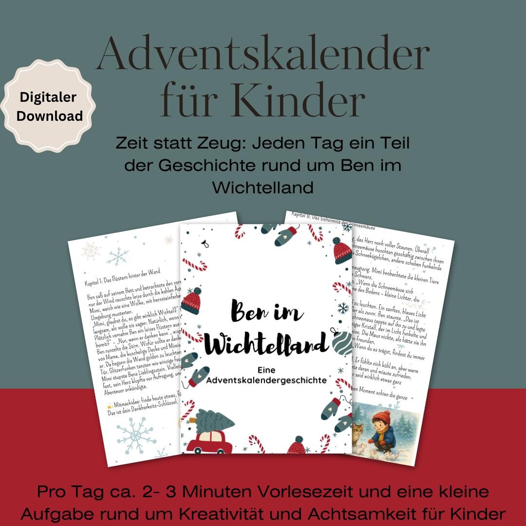Advent Calendar for Children, Digital Download 24 Stories to Read Aloud ...