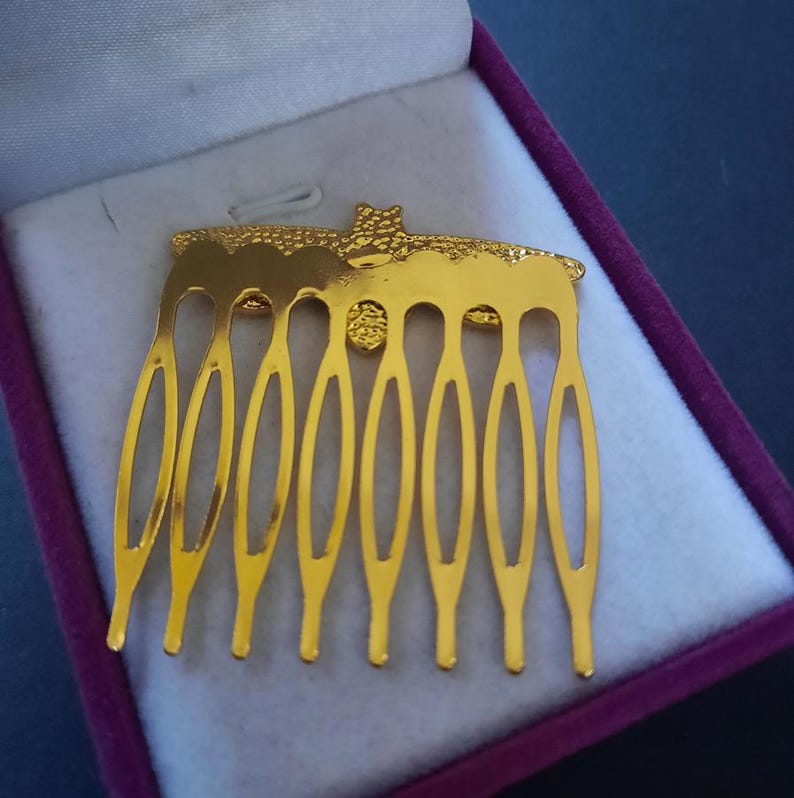 Small Bee Hair Comb Enamel and Metal Cute Honey Bee Hair Accessories ...