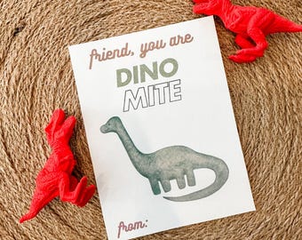 Dinosaur Valentine Printable - Etsy