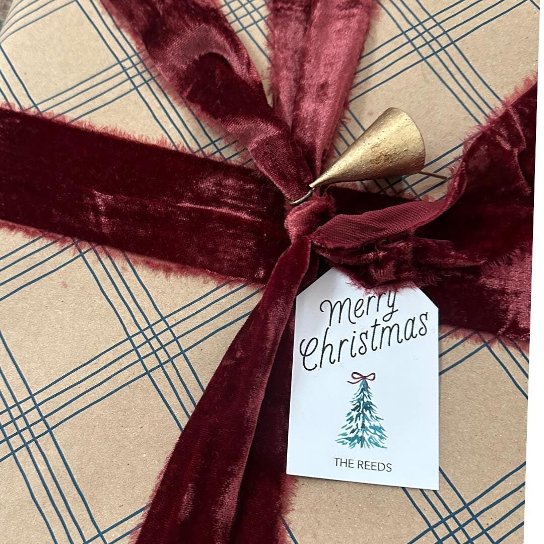 Christmas Bow Gift Tag, Christmas Gift Tag, Printable Gift Tag ...