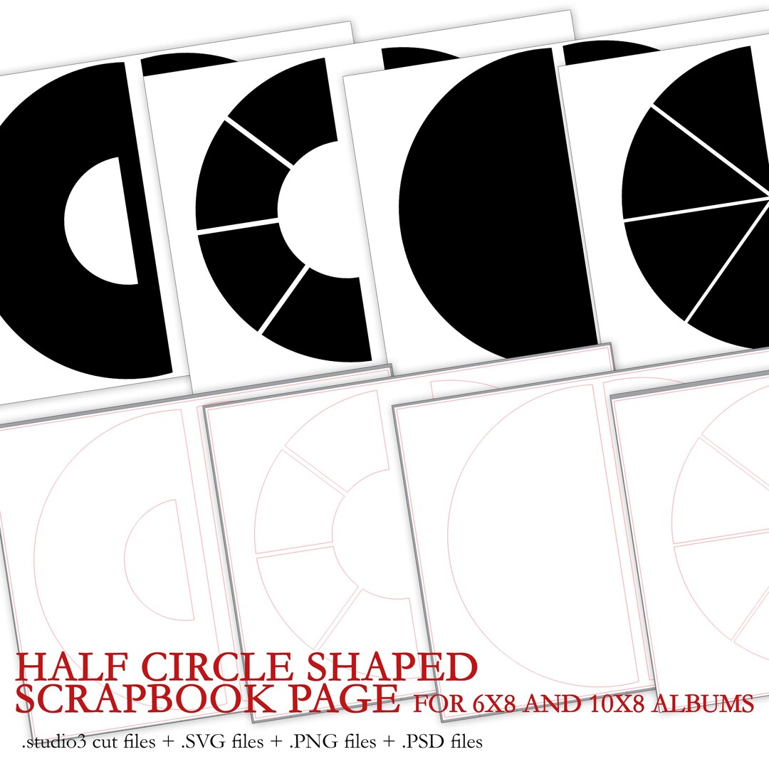 Half Circle Shape Cut Files for December Documenting + Scrapbooking ...