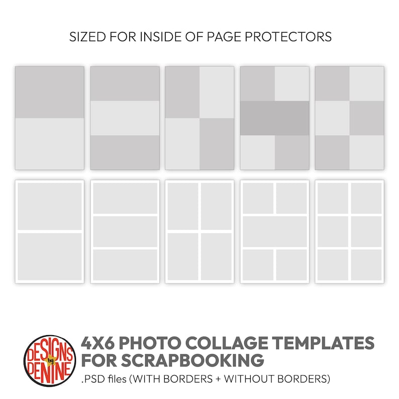 4x6 Photo Collage .PSD Templates for December Documenting ...