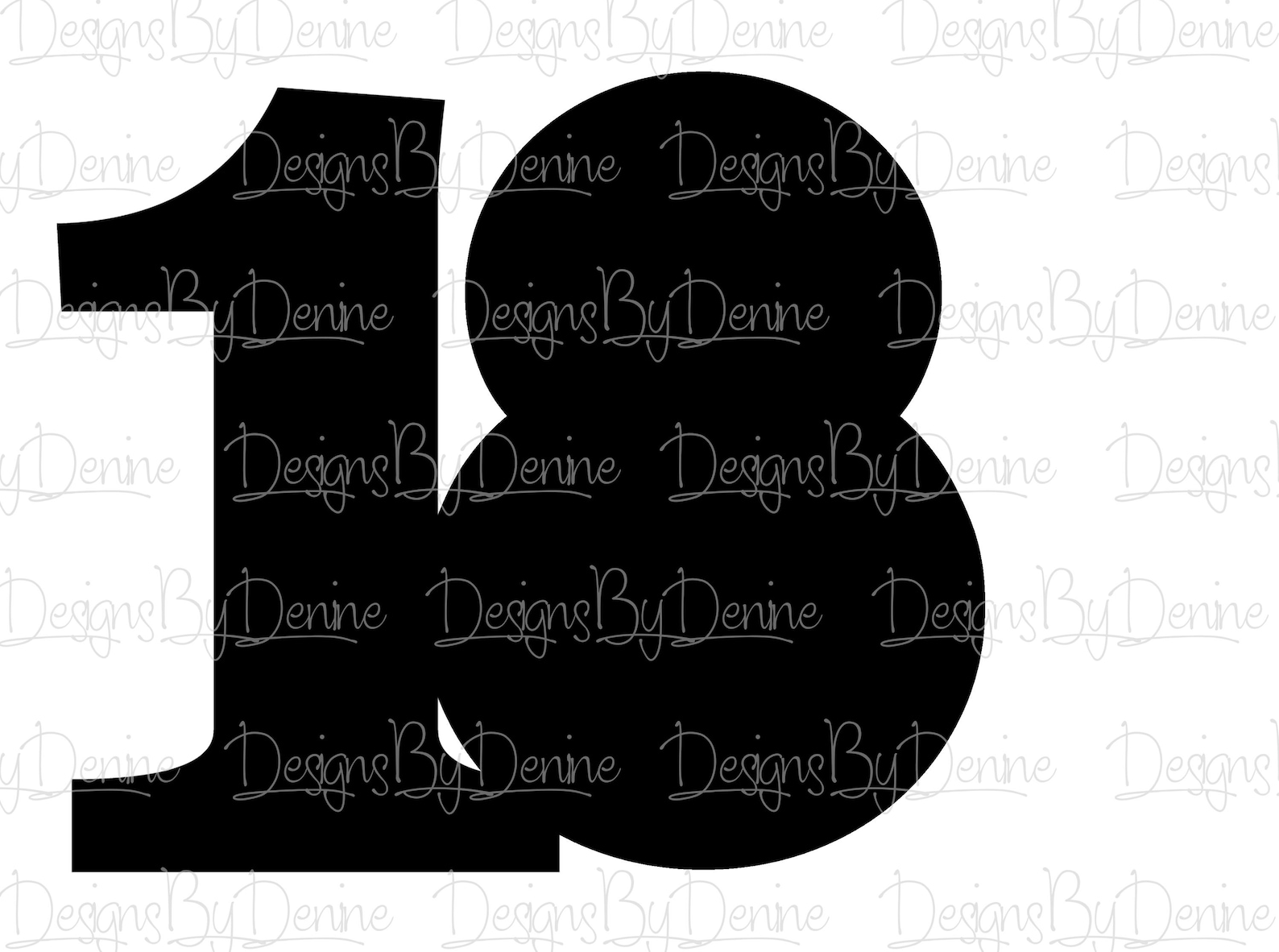 Number 18 Silhouette Cut File for December Documenting + Scrapbooking ...