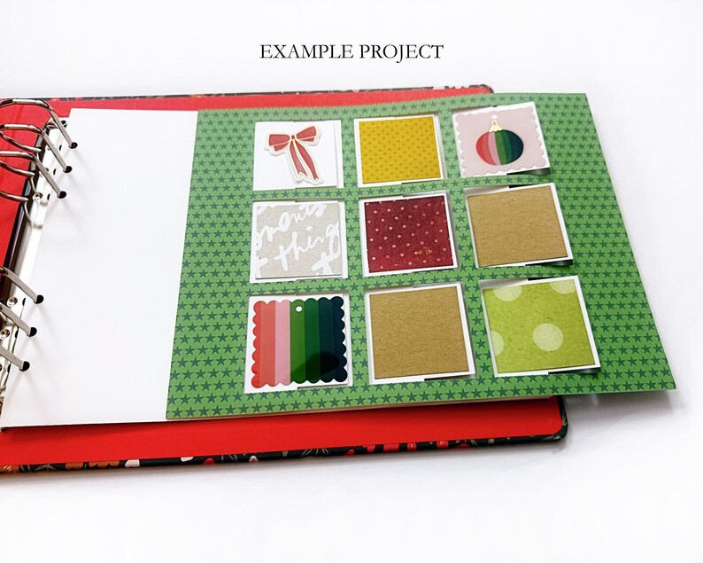 Sliding Squares Scrapbook Page Template for 10x8 Album (.studio3, .PNG ...