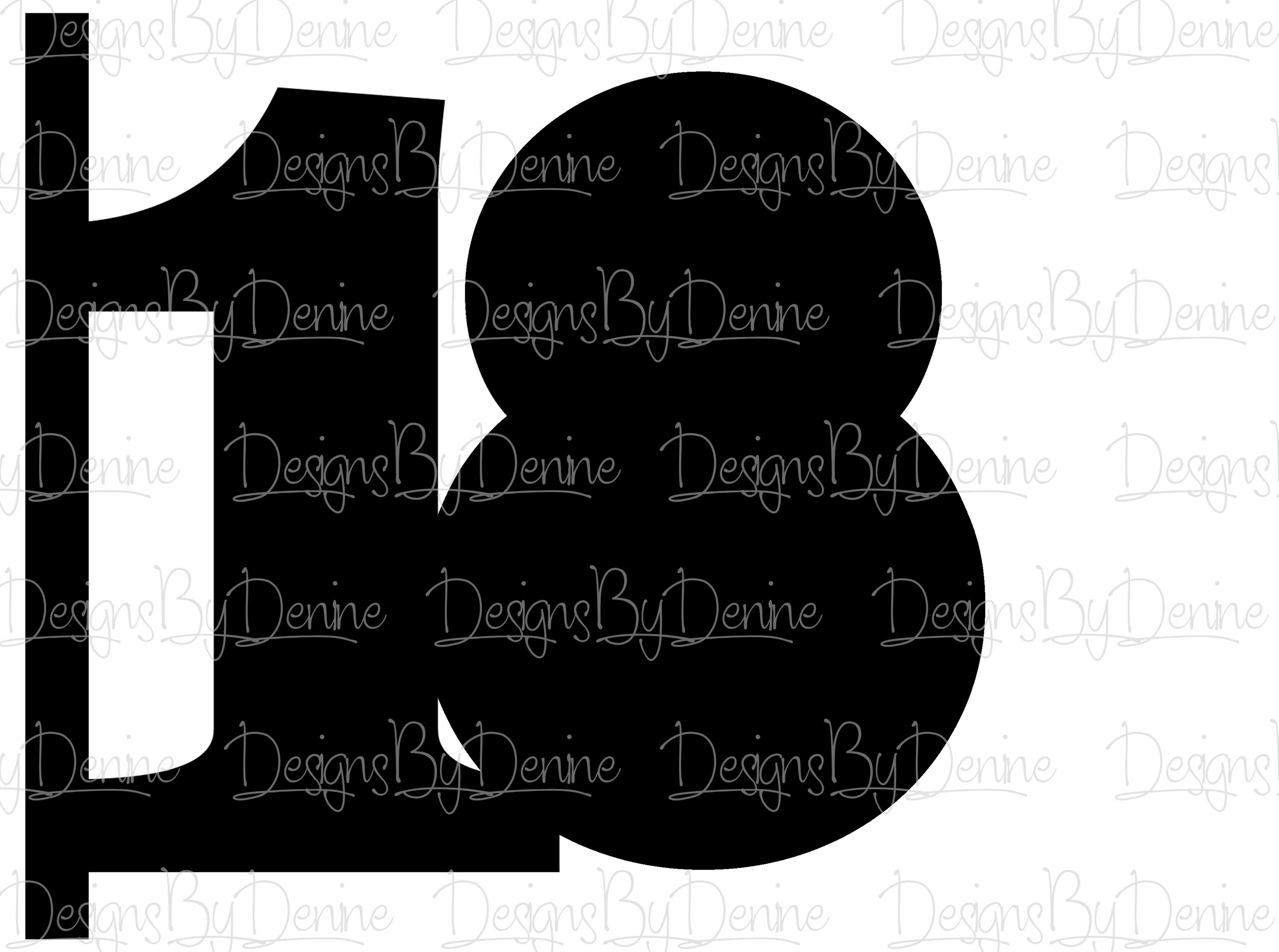 Number 18 Silhouette Cut File for December Documenting + Scrapbooking ...