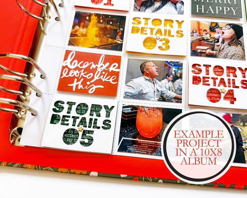 Story Details Numbered Cut File for December Documenting + Scrapbooking ...