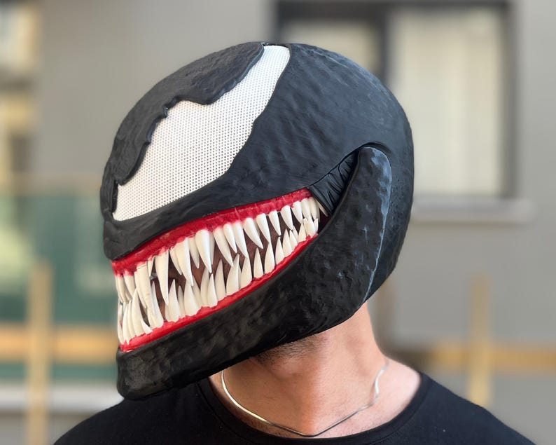 Venom Mask Venom Movie, Venom Mask With Moving Jaw, Venom With Tongue ...