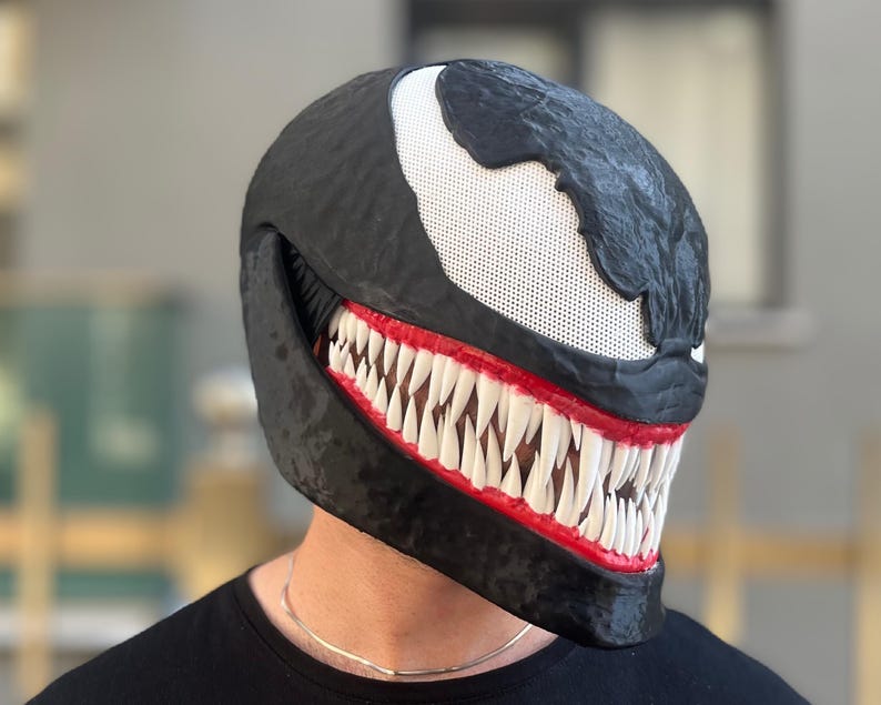 Venom Mask Venom Movie, Venom Mask With Moving Jaw, Venom With Tongue ...