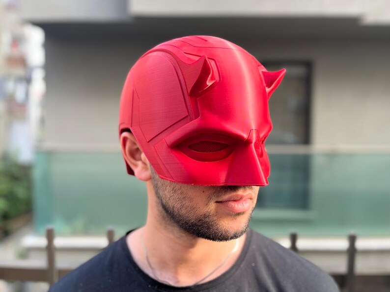 Daredevil Mask Cowl, 3D Printed Personalisable Mask Raw Printed, 3D ...