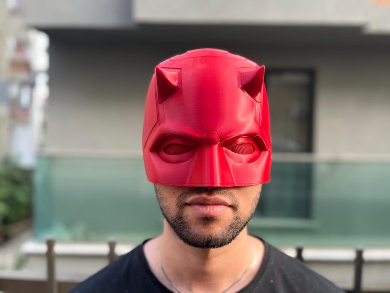 Daredevil Mask Cowl, 3D Printed Personalisable Mask Raw Printed, 3D ...