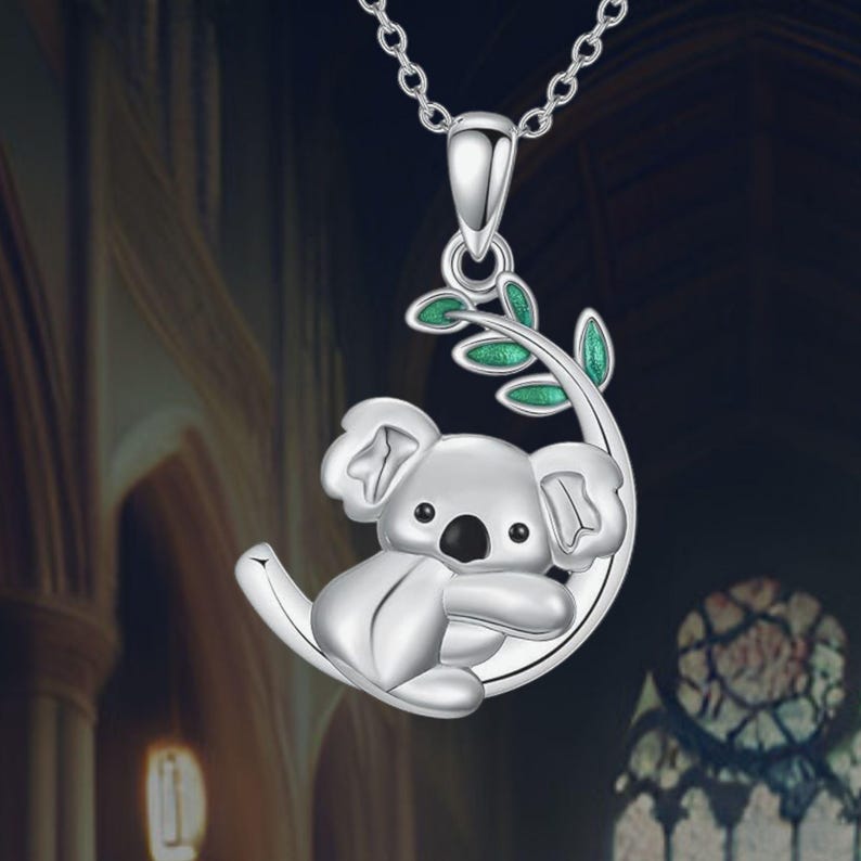 Koala Necklace Sterling Silver Koala Pendant Animal Jewelry for Women ...