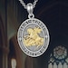 St. George Necklace Sterling Silver Saint George Medal Necklace ...