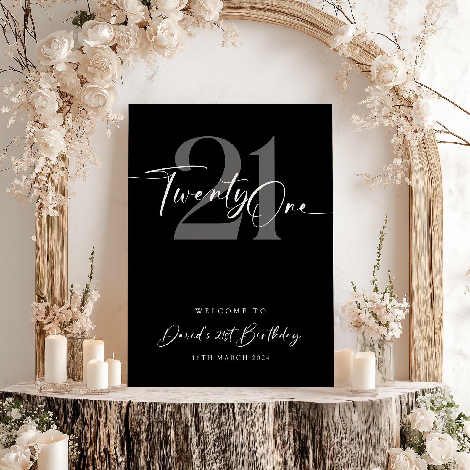 EDITABLE, 21st Welcome Sign, 21st Birthday Welcome Sign, Birthday Sign ...